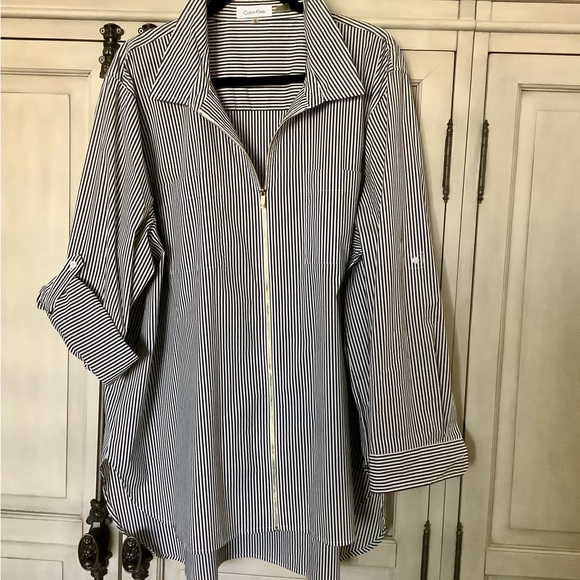 Calvin Klein | Tops | Calvin Klein Zip Front Tunic Size 3x | Poshmark